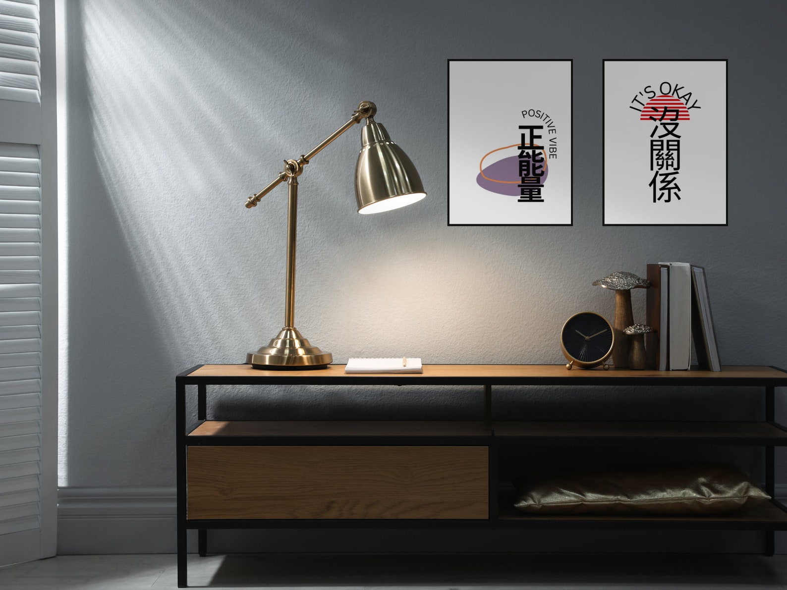 Instant Download Chinese Word Poster Set of 6 Digital Art Prints Wall ...