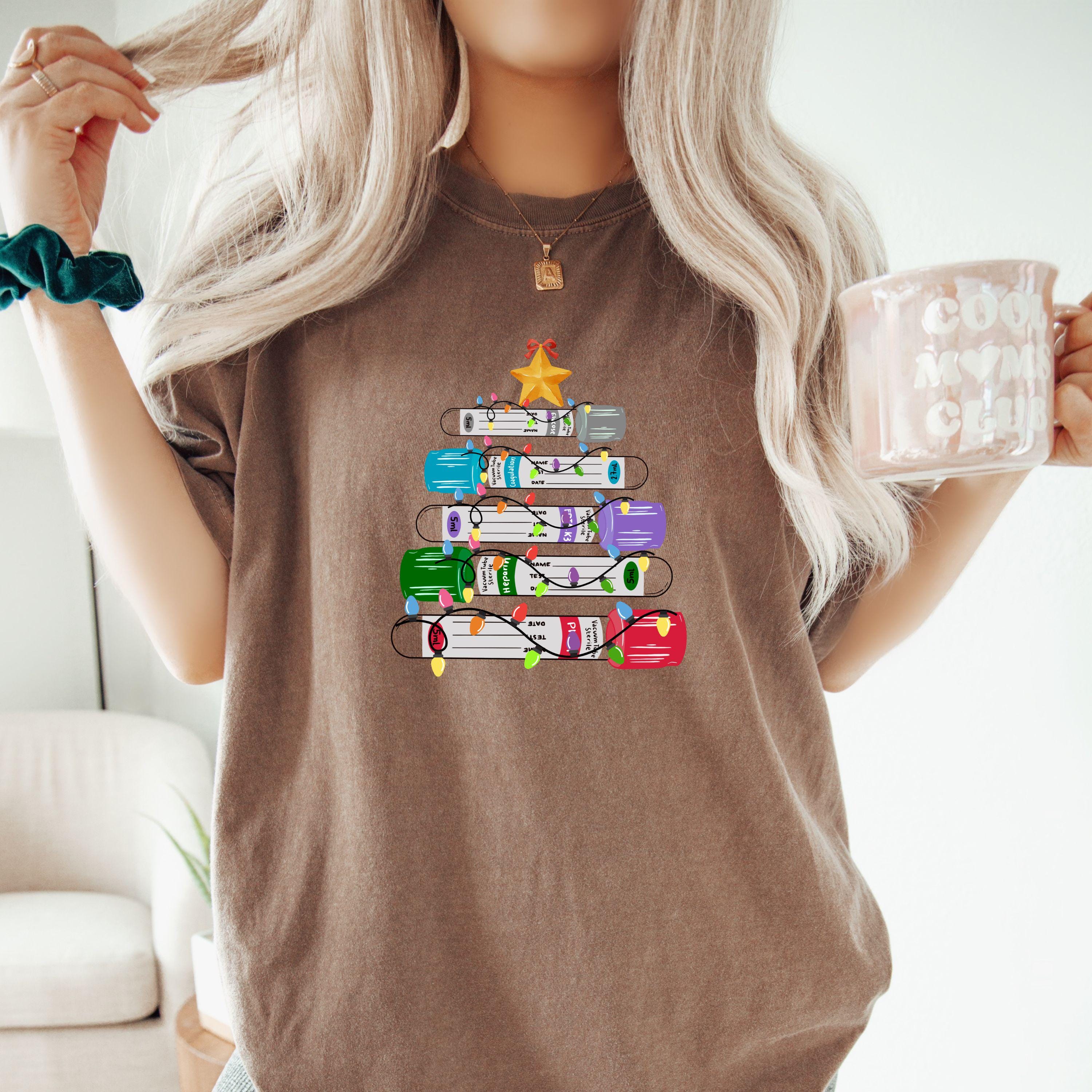 Test Tube Christmas T-shirt, Phlebotomy Christmas Shirt, Lab Scientist ...
