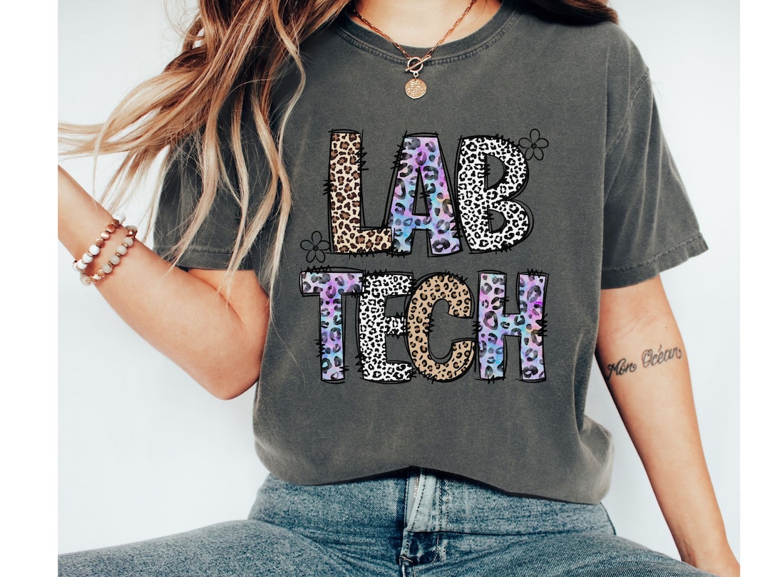 Lab Tech Shirt, Leopard Laboratory Tech Shirt, Medical Lab Shirt ...