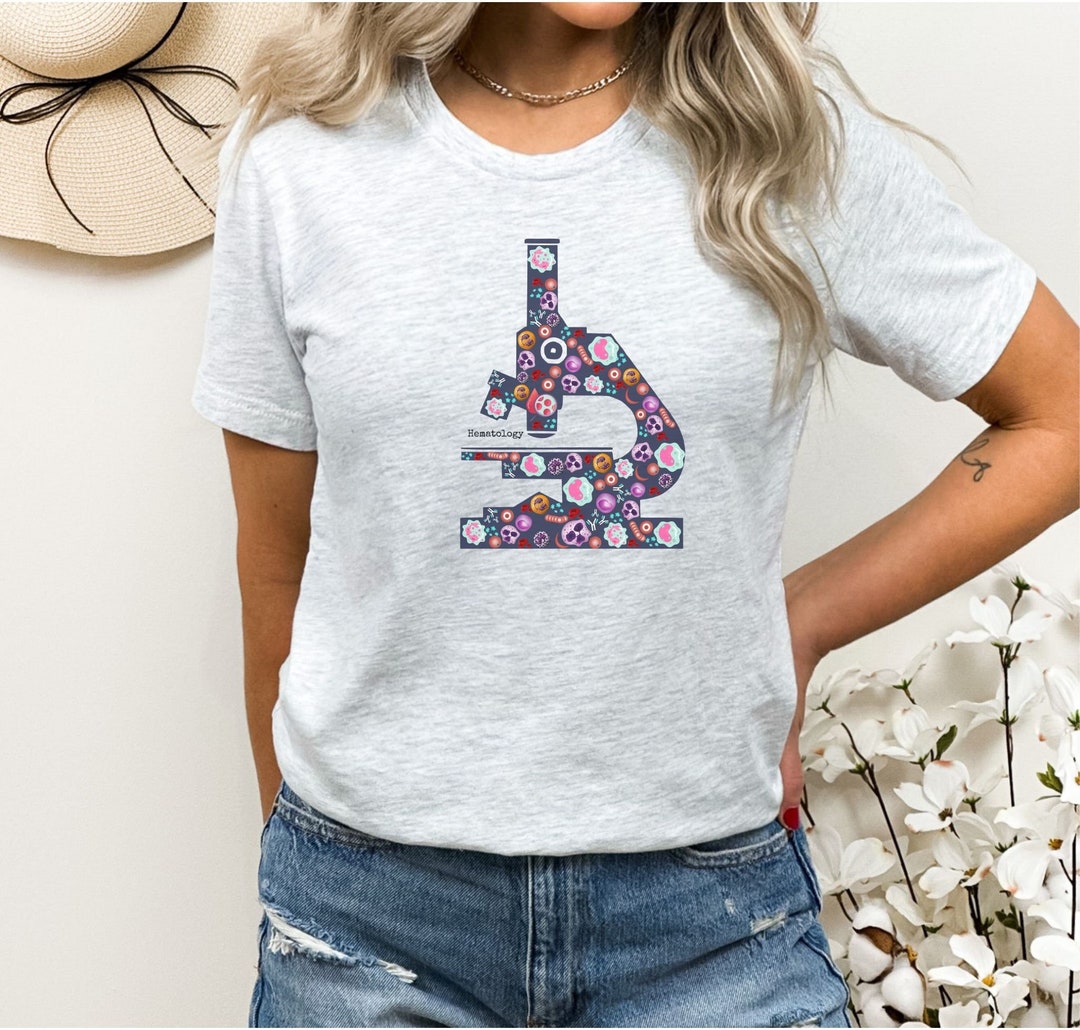 Hematology Microscope Shirt, Heme Shirt, Hematology Department Shirt ...