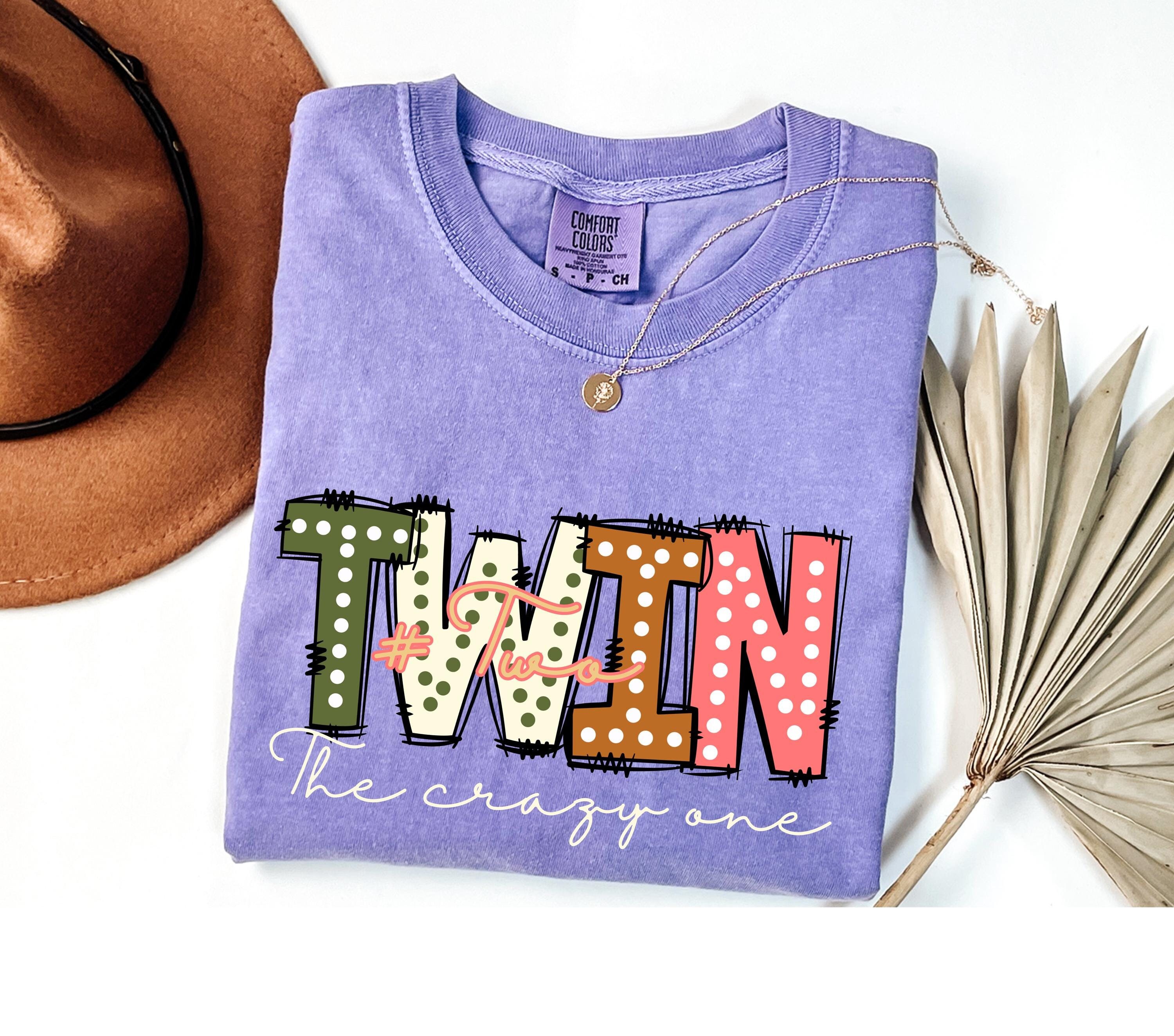 Twin Matching Shirts, Funny Sister Matching T-shirts, the Quiet One Twin Shirt, the Crazy Twin ...