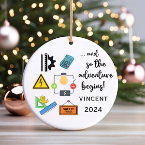 Custom Electrical Engineering Ornament, Electrical Engineering Graduate ...
