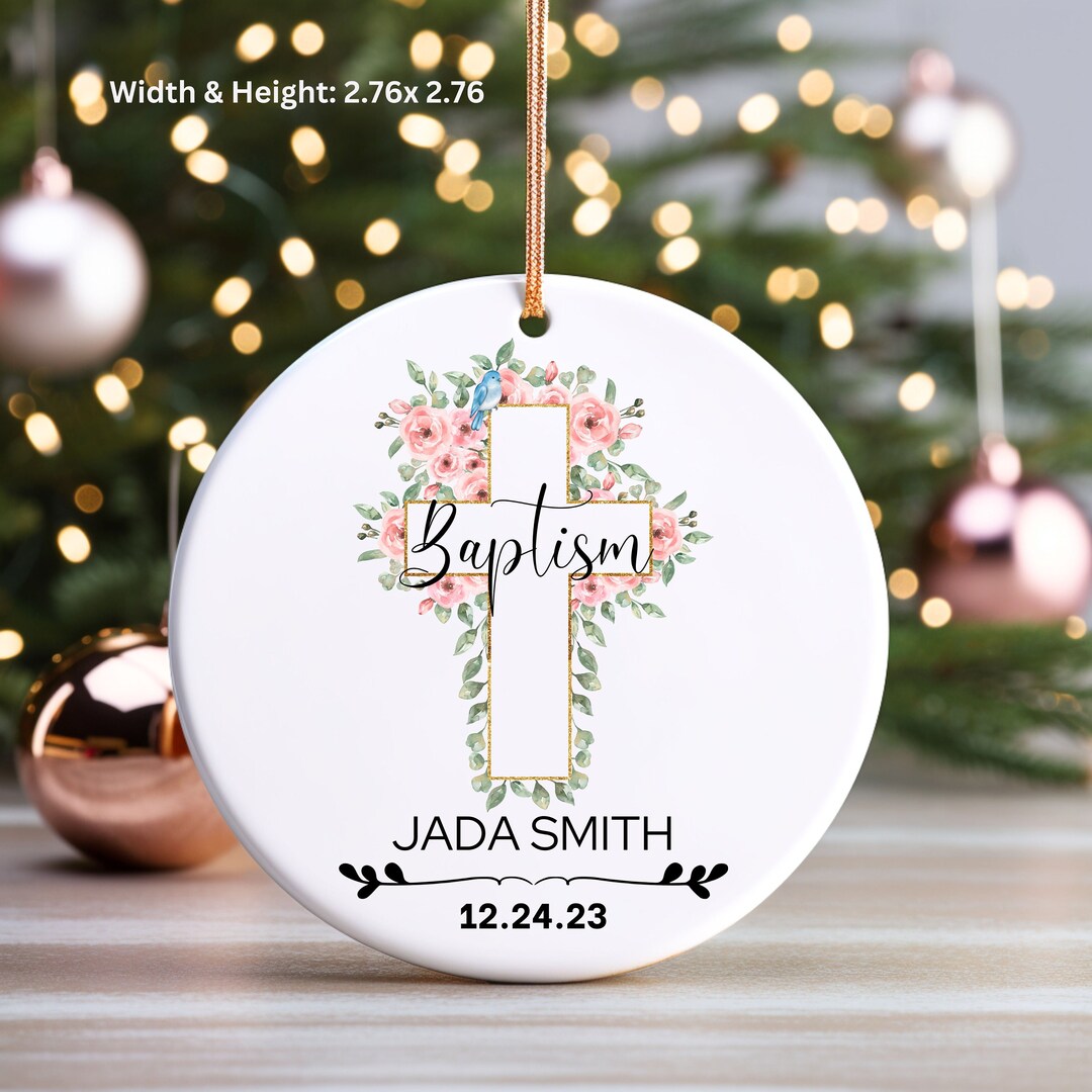 Baptism Ornament, Customized Baptism Ornament, Baptism Keepsake ...