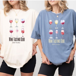 Wine Tasting Group Shirts, Custom Wine Tasting Shirts, Winery Trip ...