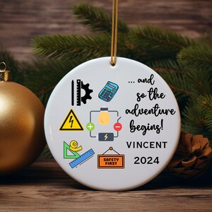 Custom Electrical Engineering Ornament, Electrical Engineering Graduate ...