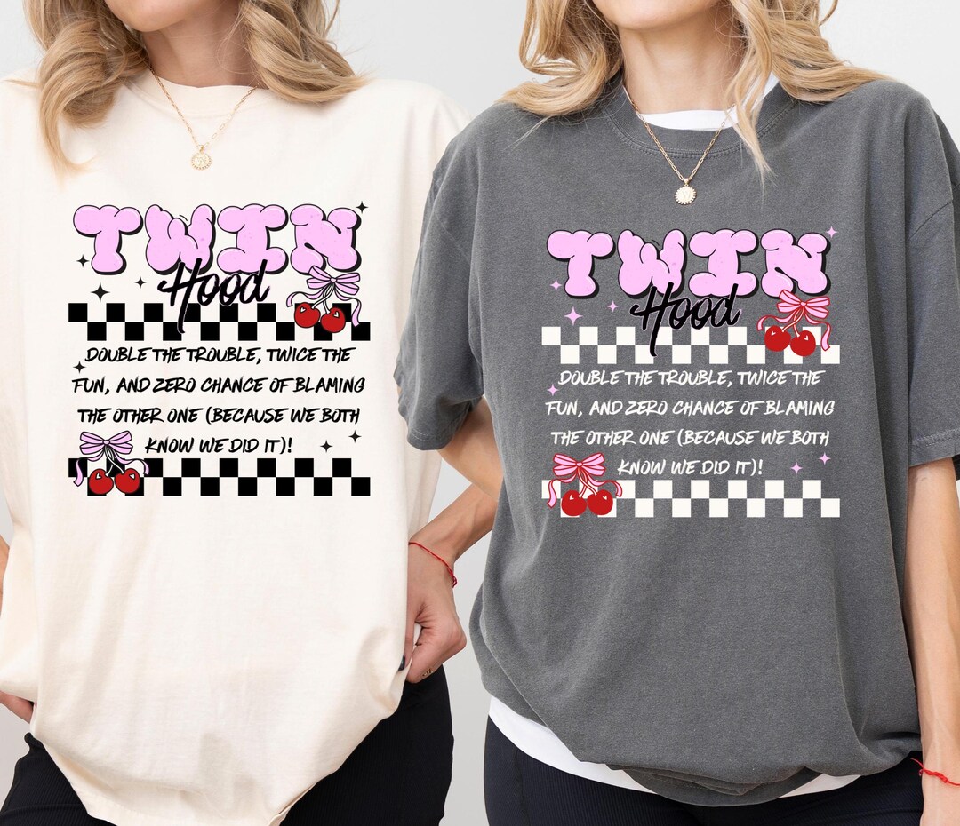 Adult Twin Shirts, Matching Twin Shirts, Adult Twin Shirts, Twinning T ...