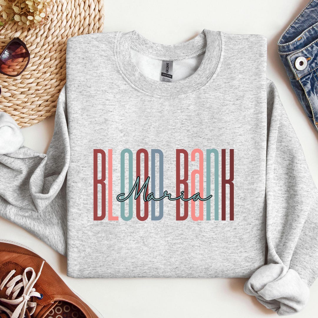 Custom Name Blood Bank Shirt, Blood Bank Lab Tech Shirt, Blood Banker ...