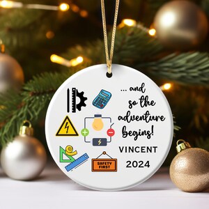 Custom Electrical Engineering Ornament, Electrical Engineering Graduate ...