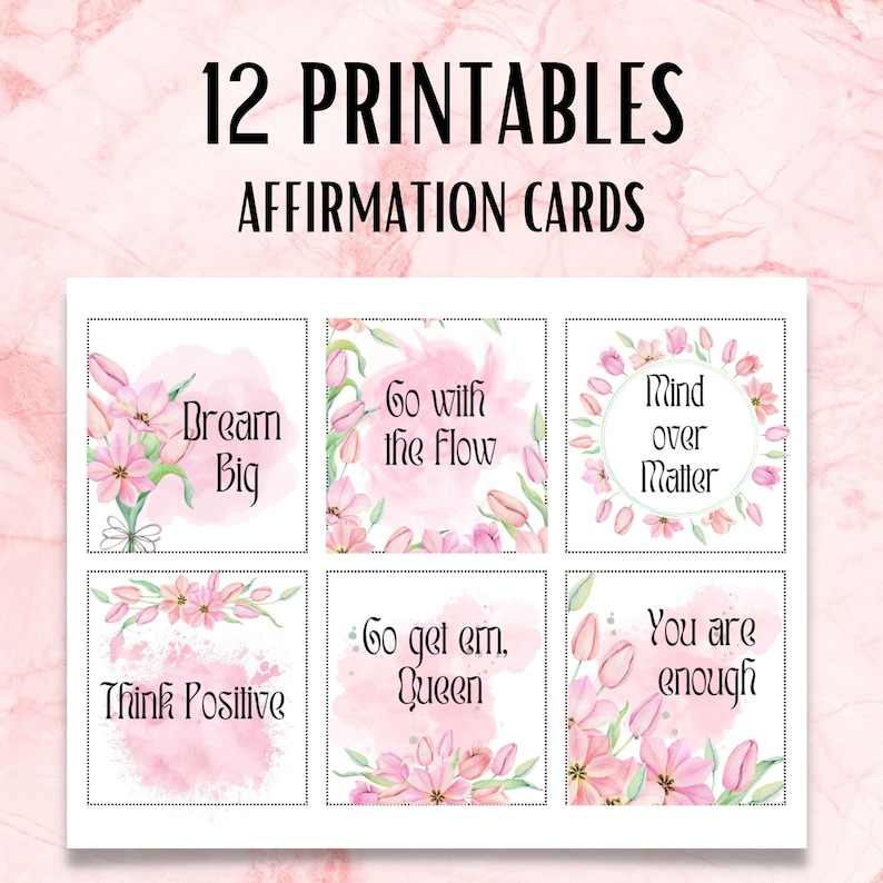 Printable Affirmation Cards- Being Happy- Staying Positive - Etsy