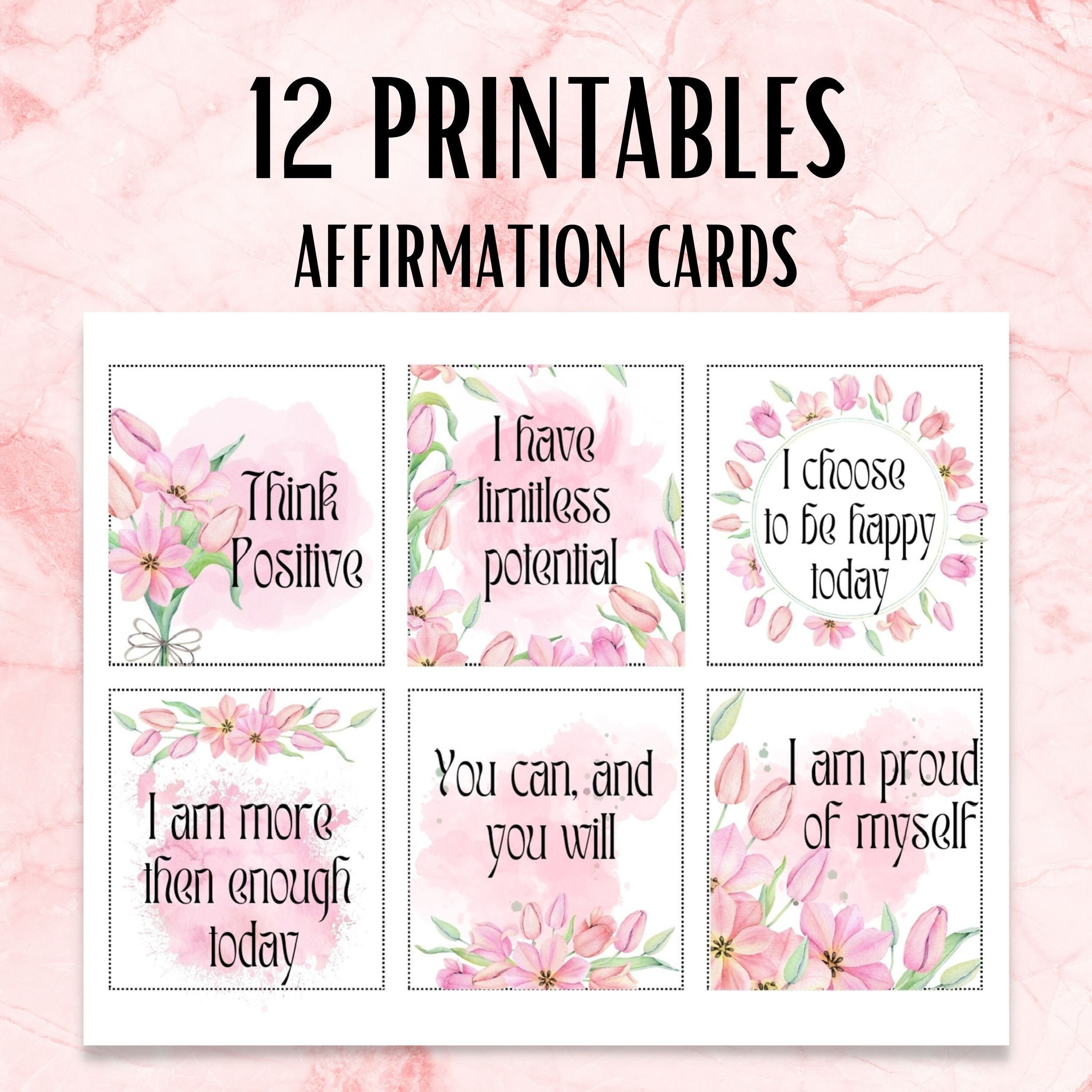 Printable Affirmation Cards- Being Happy- Staying Positive - Etsy