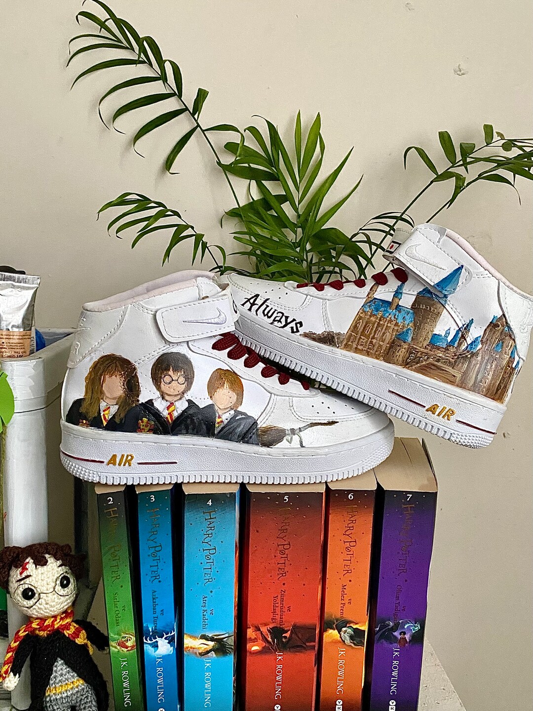 Harry Potter Costum Sneakers Custom Hand Painted AF1 Custom Design Hand ...