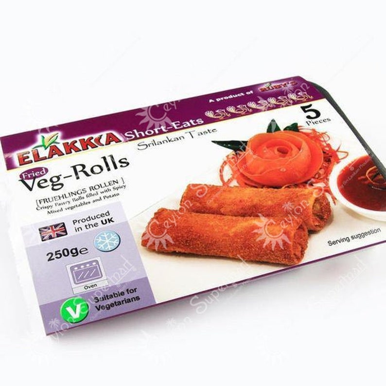 Elakkia Frozen Sri Lankan Style Vegetable Rolls 6 Pieces - Etsy