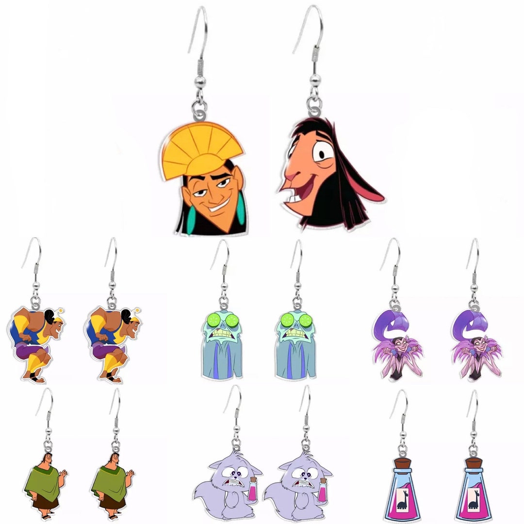 The Emperor’s New Groove Character Acrylic Hook Earrings \ Disney Movie ...