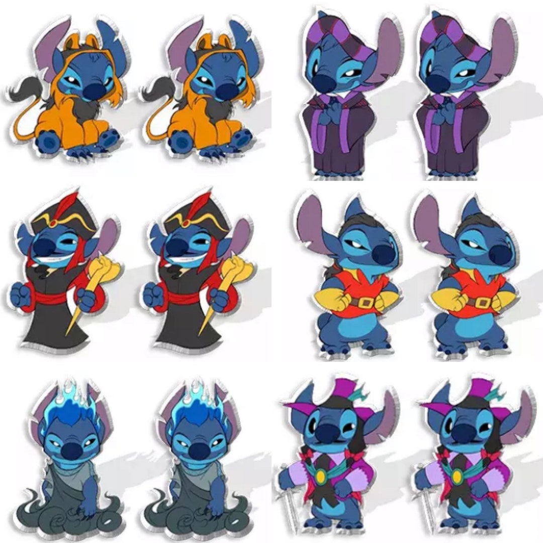 Stitch as Villains Character Stud Earrings \ Classic Disney Movie ...