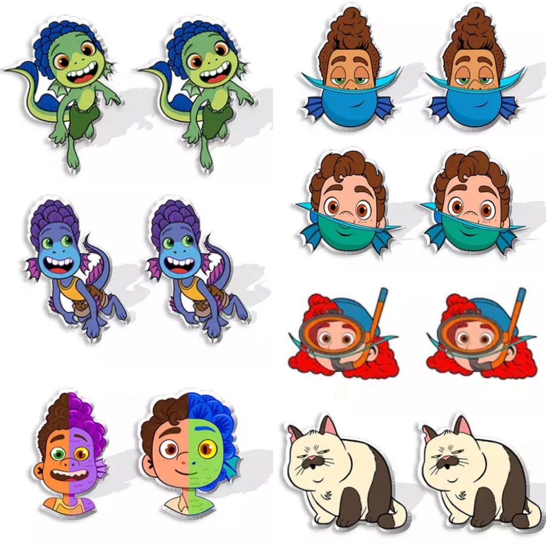 Luca Character Stud Earrings \ Disney Pixar Movie Inspired Jewelry ...