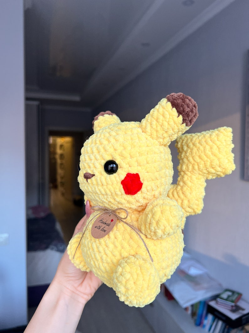 Amigurumi Pokémon Pikachu, Crochet Handmade Plushie, Stuffed Toy Animal ...