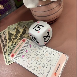Savings Challenge | Roll by Fives | 2" X 2" Bedazzled Foam Dice - Etsy