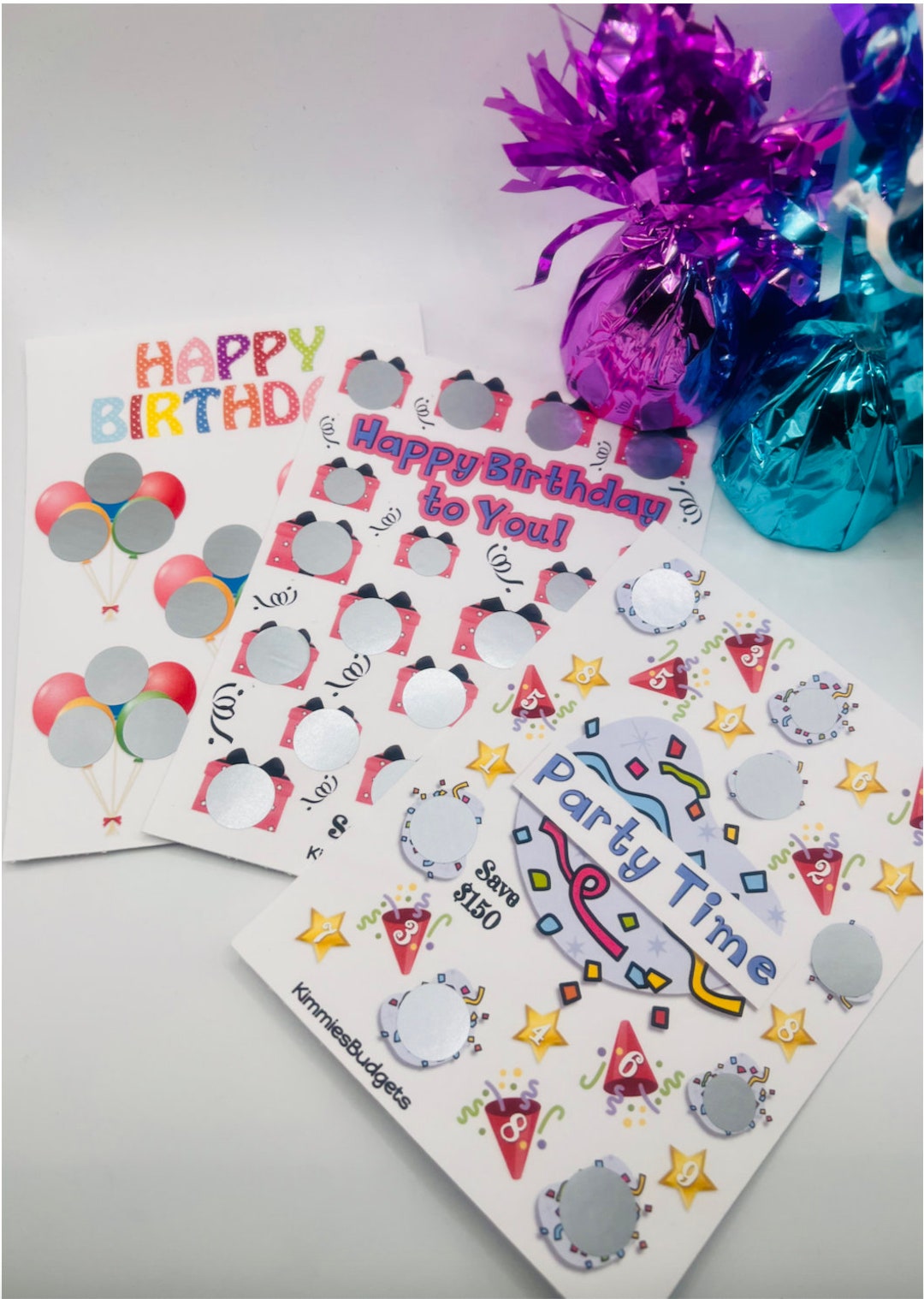 Scratch off Savings Challenge | Birthday Celebration Scratch Offs ...