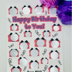 Scratch off Savings Challenge | Birthday Celebration Scratch Offs ...