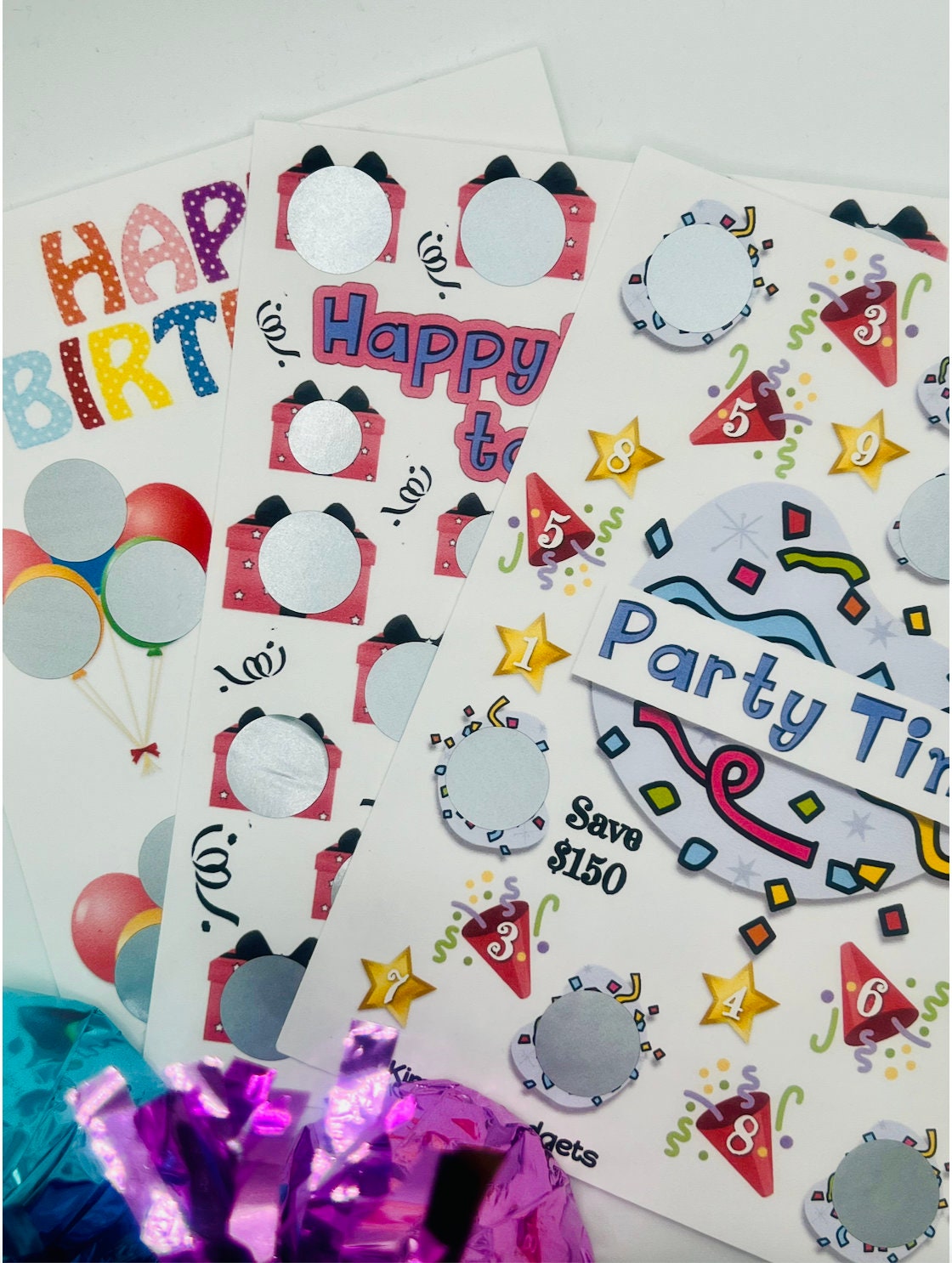 Scratch off Savings Challenge | Birthday Celebration Scratch Offs ...