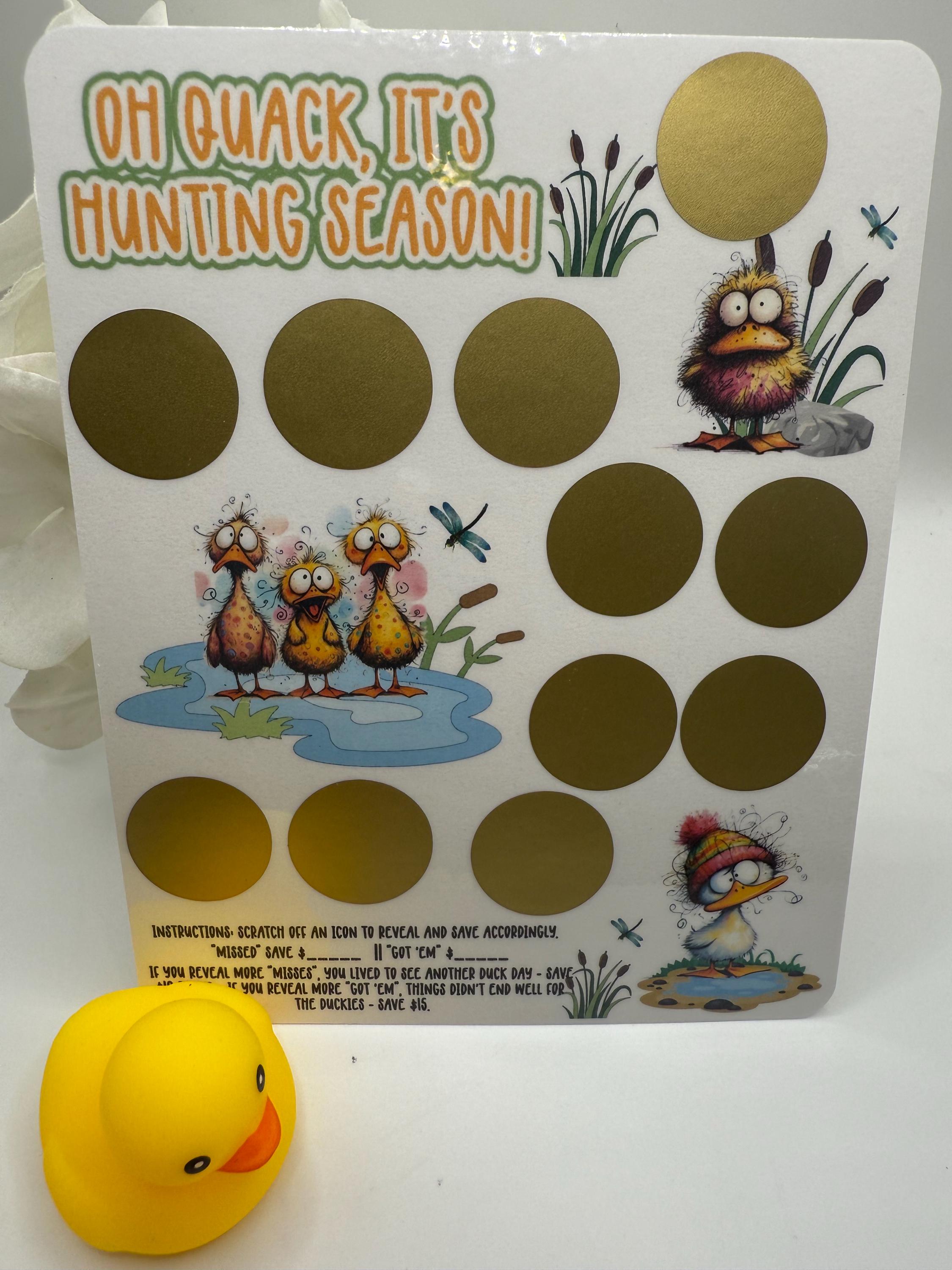 Funny Duck Themed Scratch off Savings Challenge | Set of 4 or ...