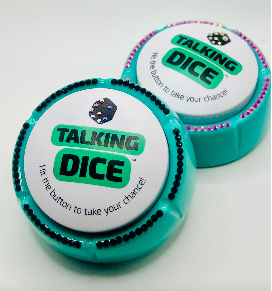 Talking Dice Button Bedazzled Funny Saving Challenge Games Game Dice D6 ...