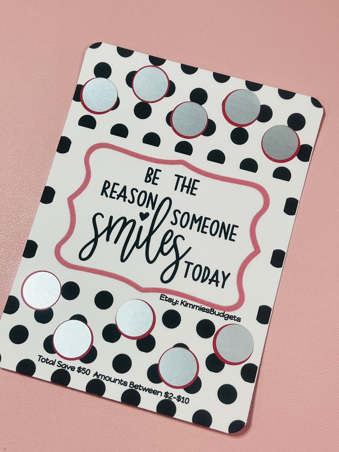Be the Reason Someone Smiles| Positive Motivation | Scratch off Saving ...