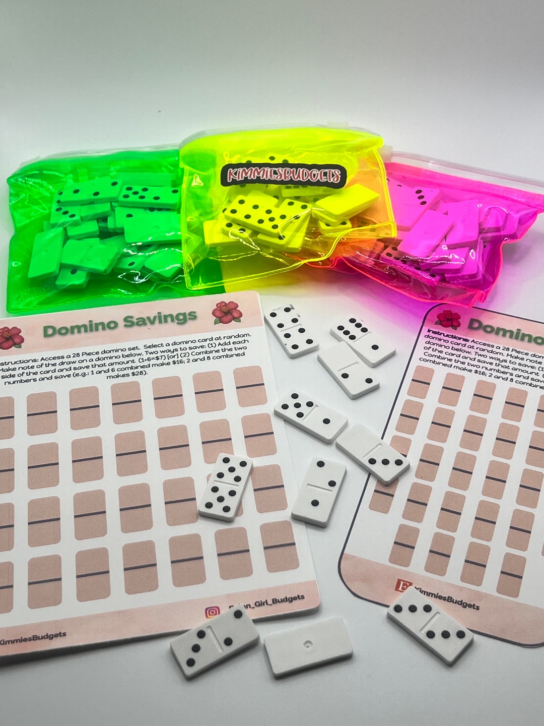 Savings Challenge | Domino Draw | Free Mini Domino Set Included ...