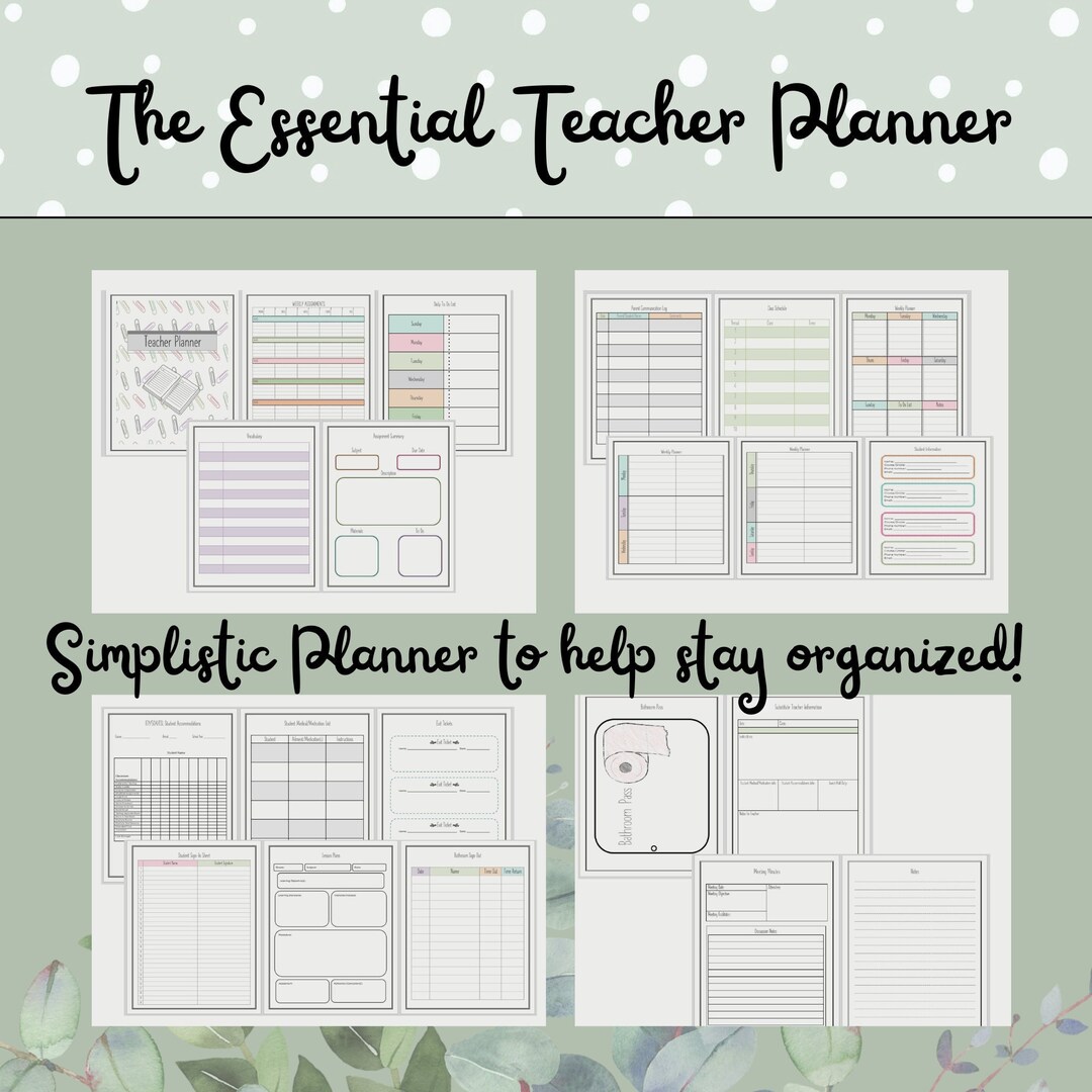 The Essential Teacher Planner - Etsy