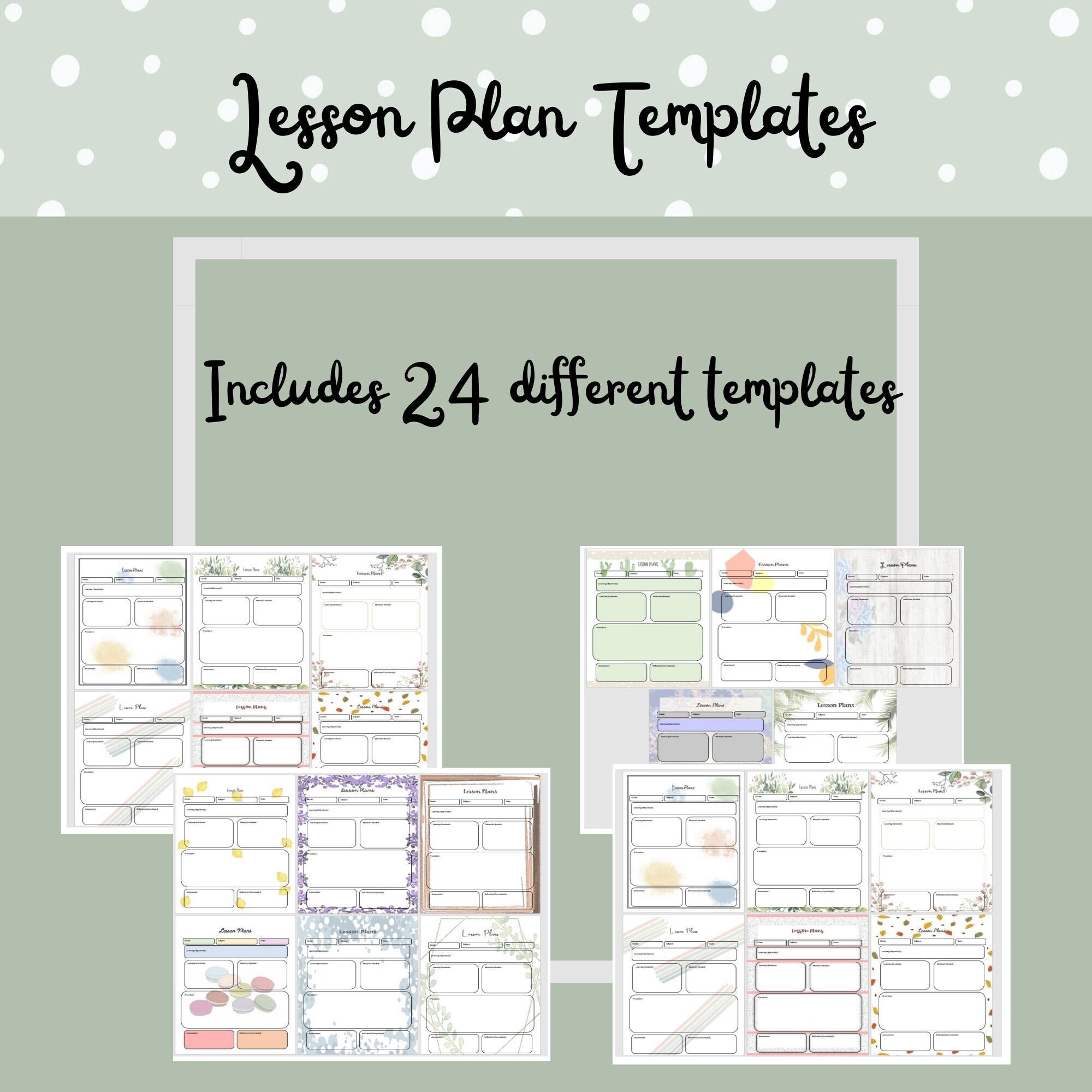 Lesson Plan Templates - Etsy