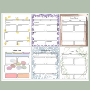 Lesson Plan Templates - Etsy