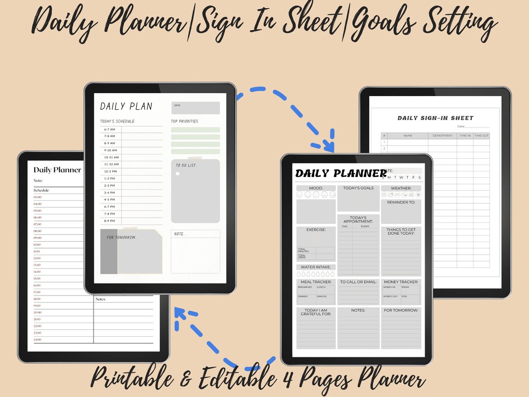 Goal Planner Goal Setting Printable Planner Monthly Goals Weekly