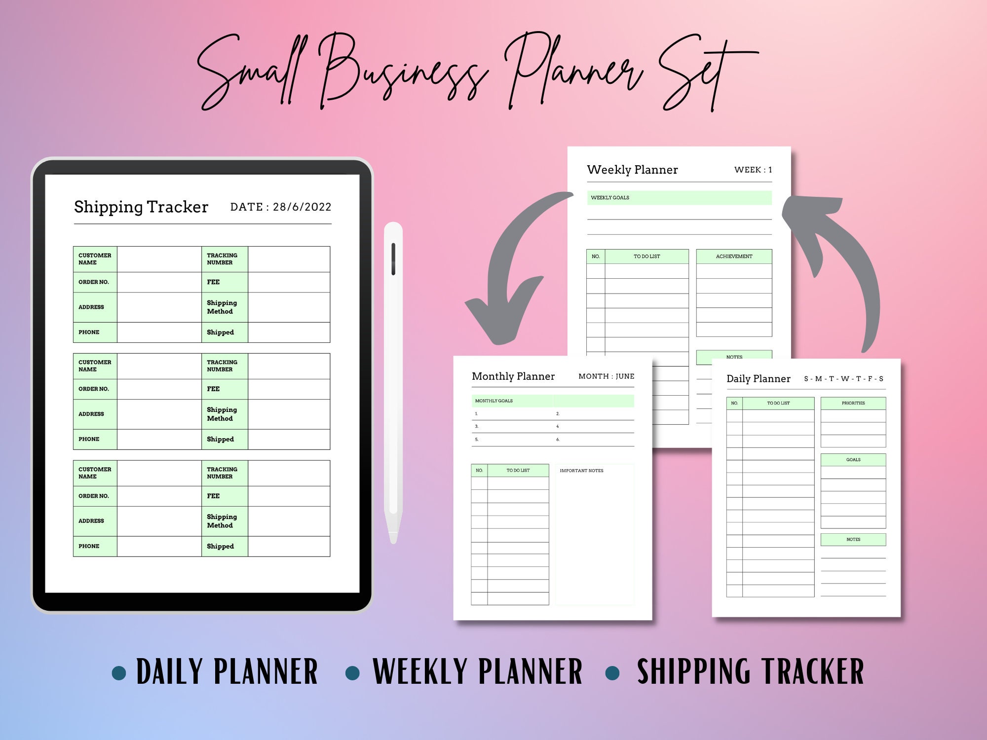 Business Planner, Planner Printable, Business Planner Pdf, Business ...