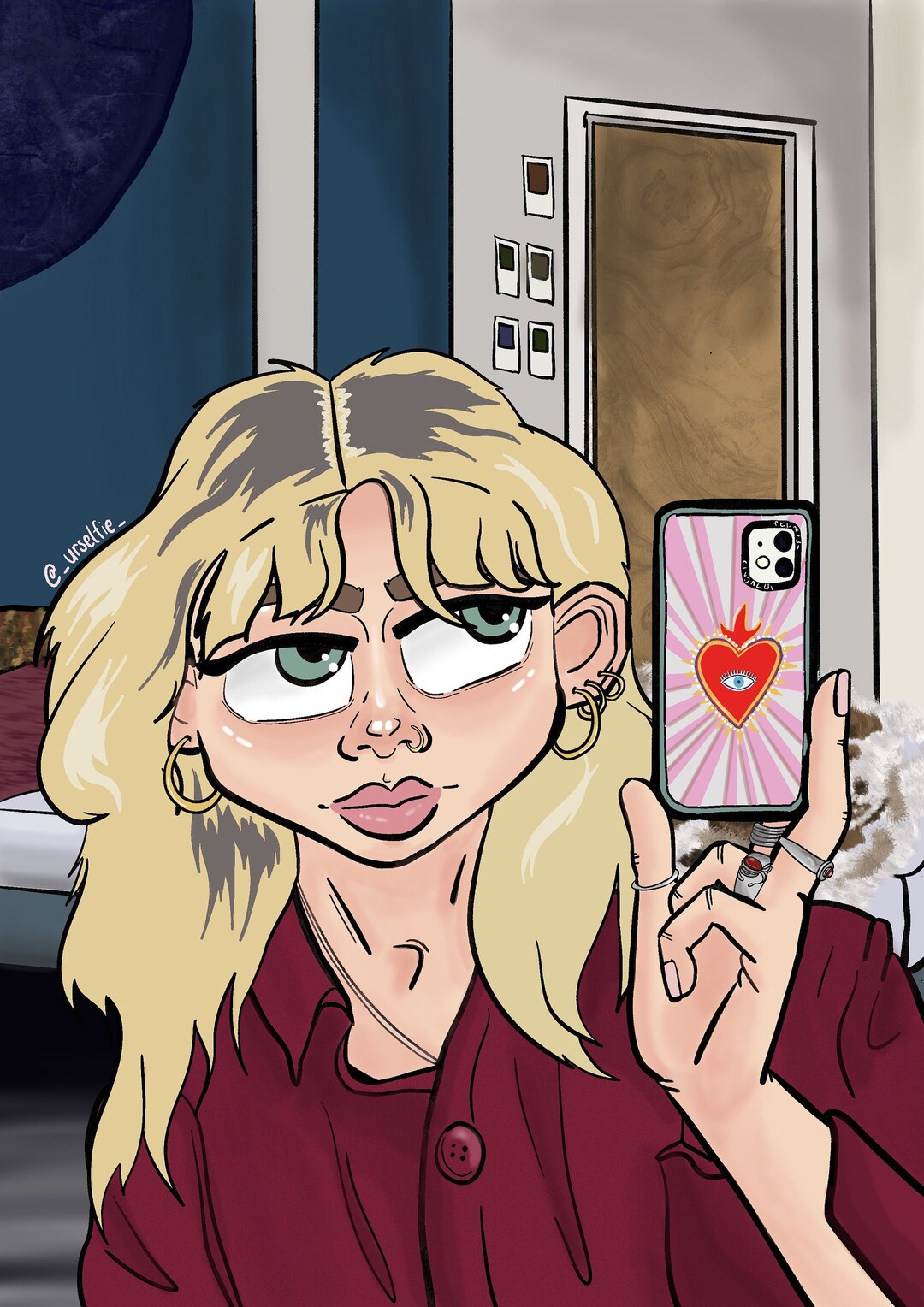 Digital Cartoon Portrait From Photo Cartoon Portrait Illustration ...