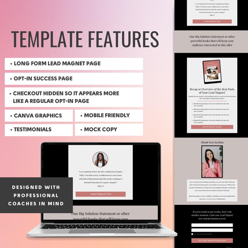 THRIVECART LEAD MAGNET Template Grow Your Email List! Collect Leads ...