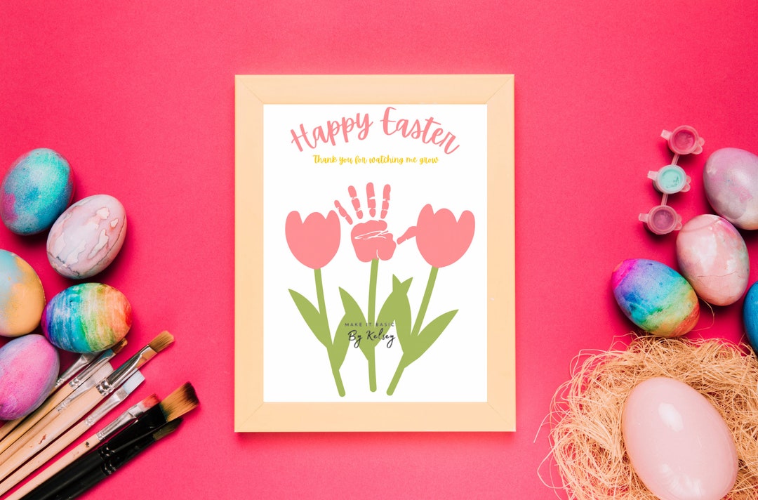 Printable Easter Handprint Art/easter Activity/children’s Art/children’s Keepsake/fingerpainting ...