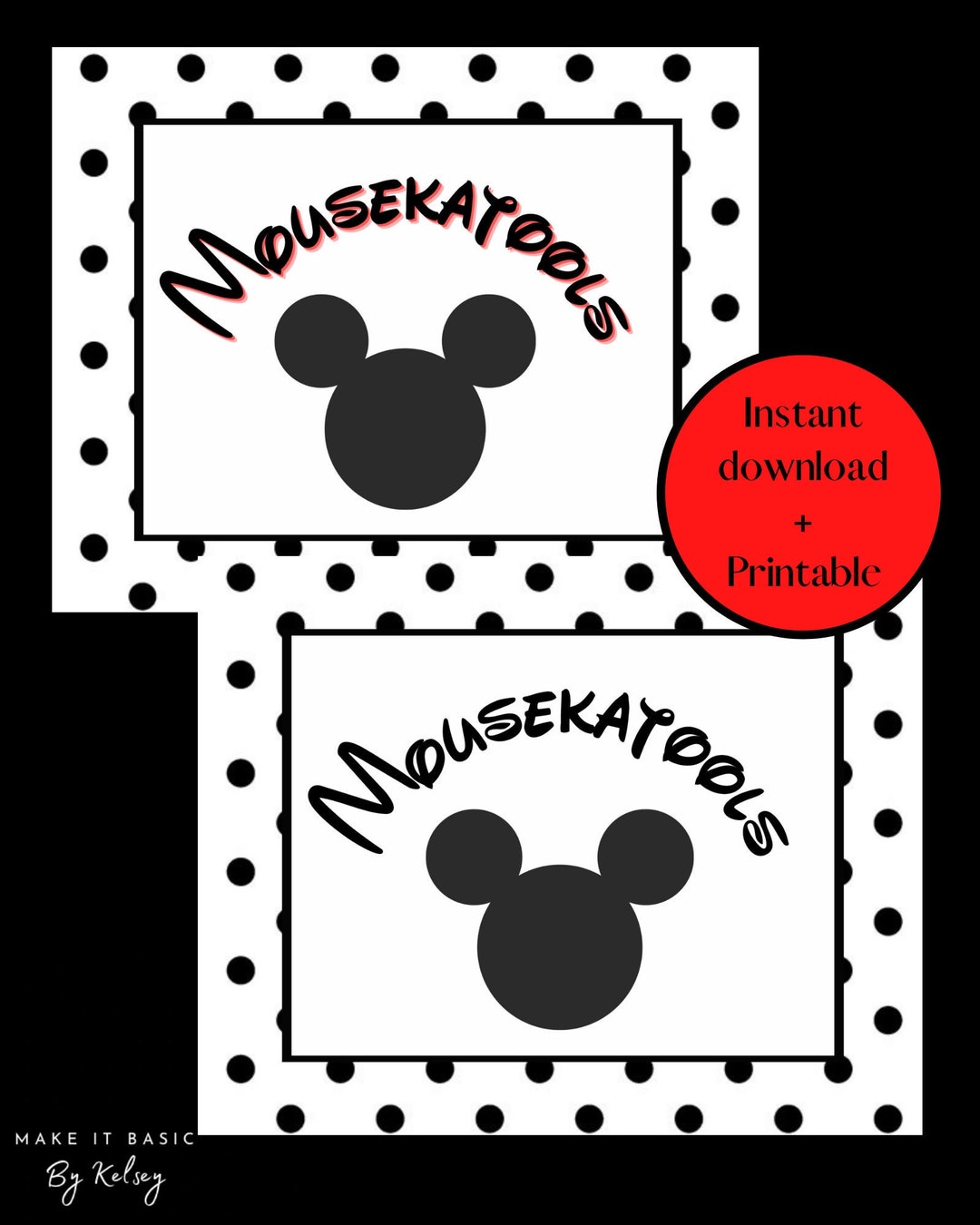 INSTANT DOWNLOAD / 8x10 / 2 ‘mousekatools’ Mouse Signs - Etsy
