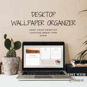 Desktop Wallpaper With Desert Boho Theme, Organizers for Your Desktop ...