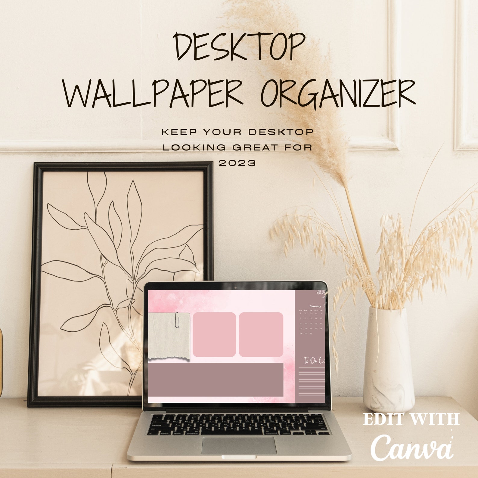 Desktop Wallpaper With Pink Theme, Organizers for Your Desktop, Desktop ...