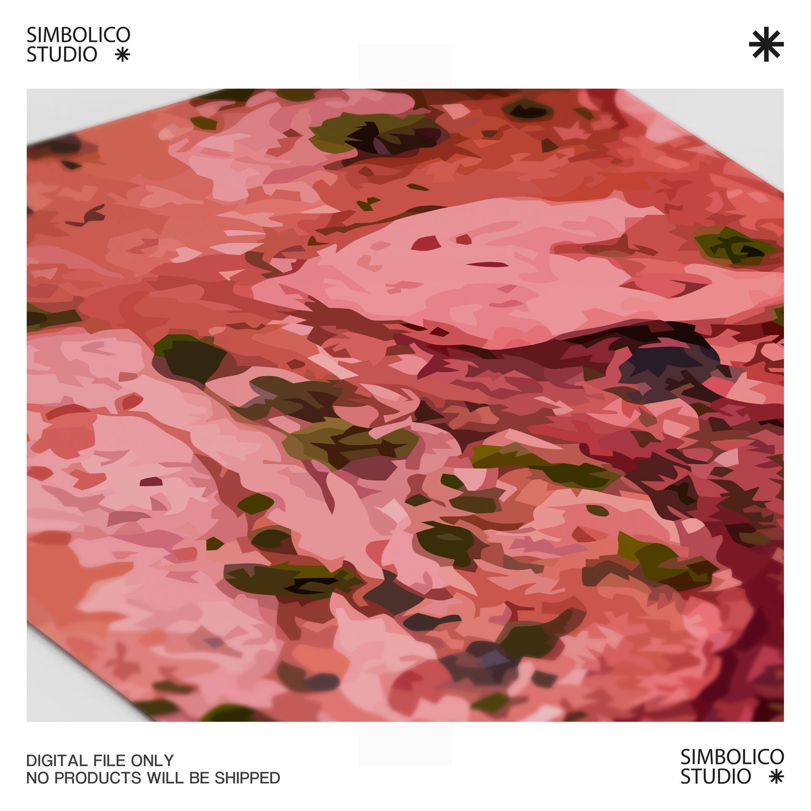 Red Rock Swirl Pattern Abstract Printable Artwork Colorful Home Décor ...