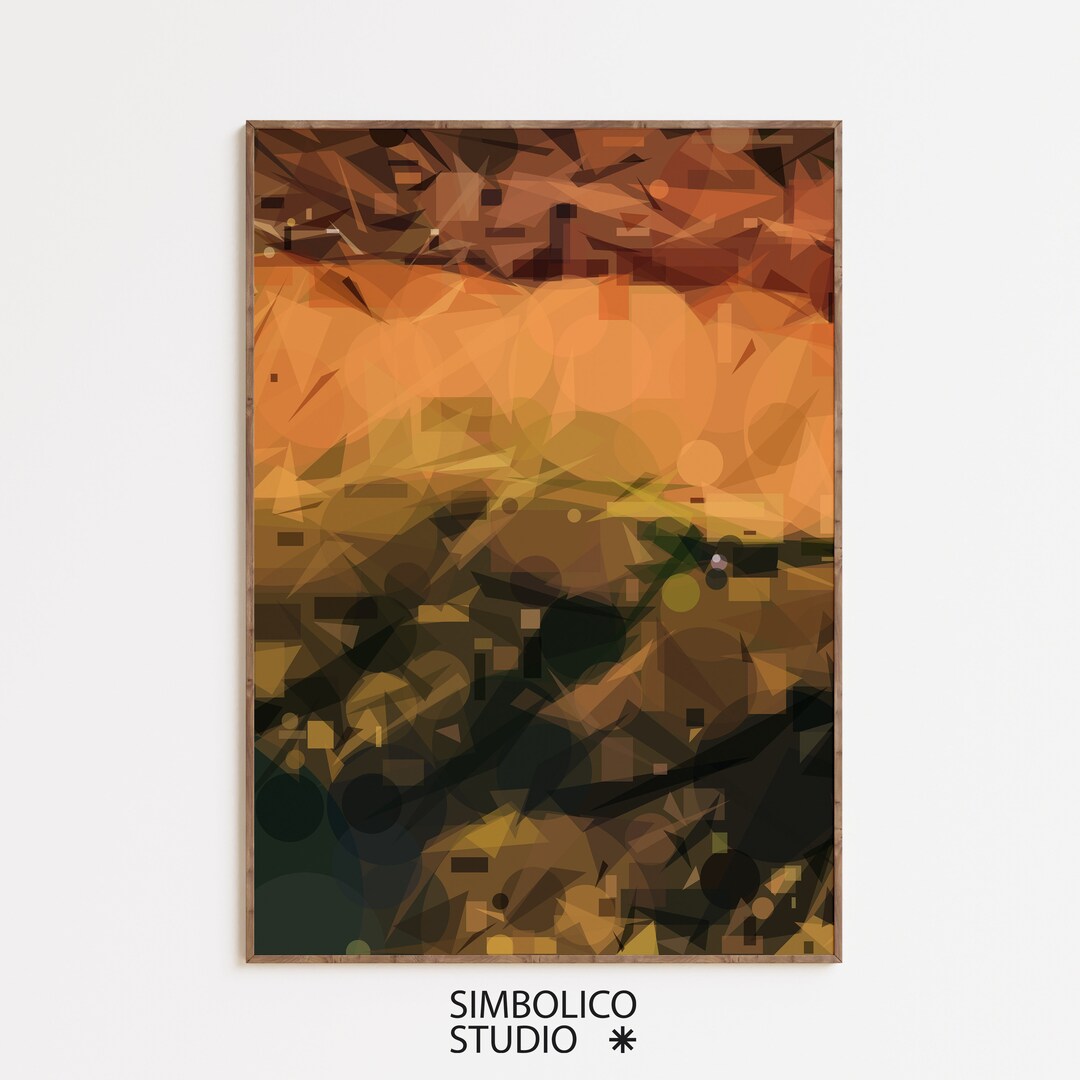 Erosion Patterns on A Red Clay Cliff Abstract Geometric Art Colorful ...