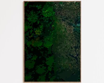 Vibrant Waterways and Greenery Abstract Printable Artwork Colorful Home ...