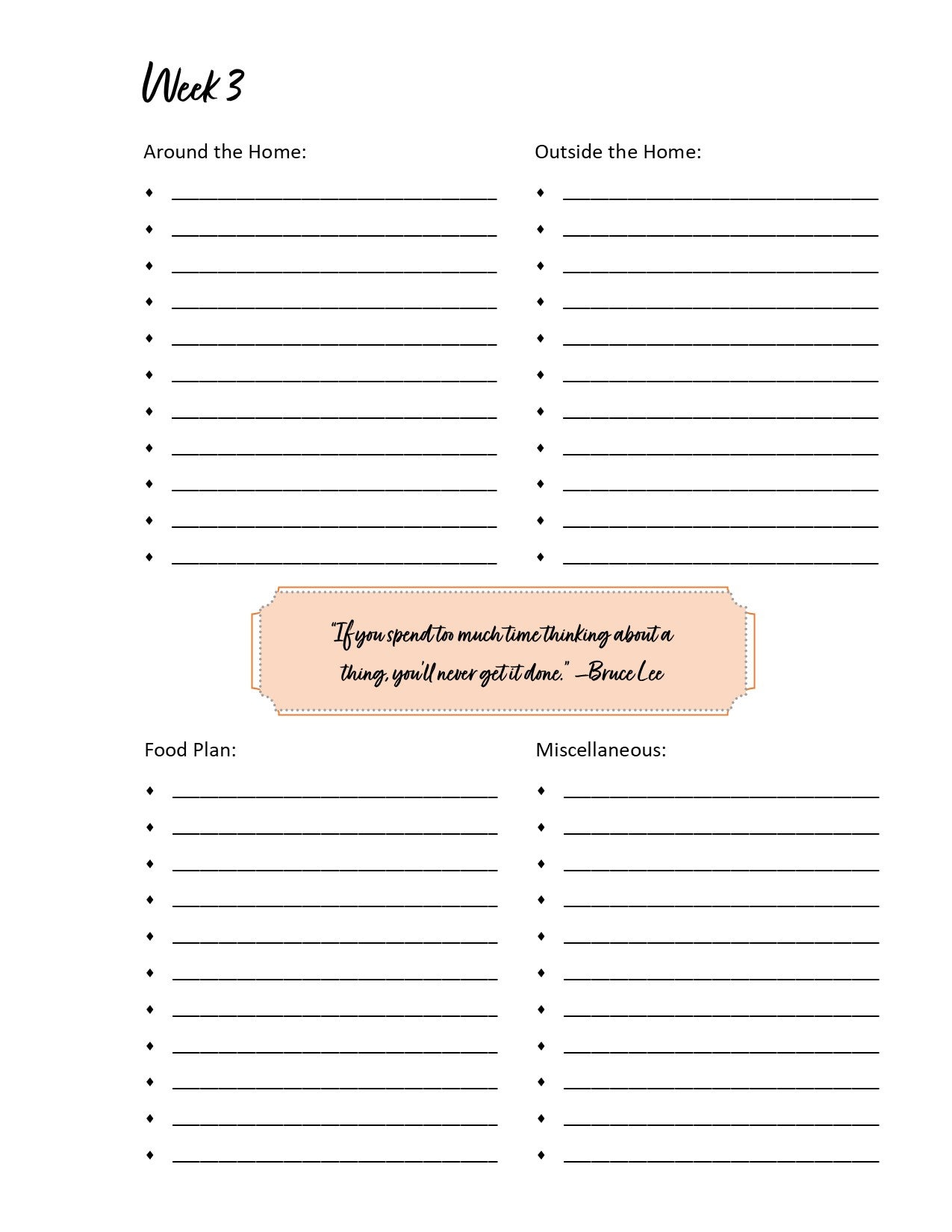 Printable to Do List With Inspirational Quotes - Etsy