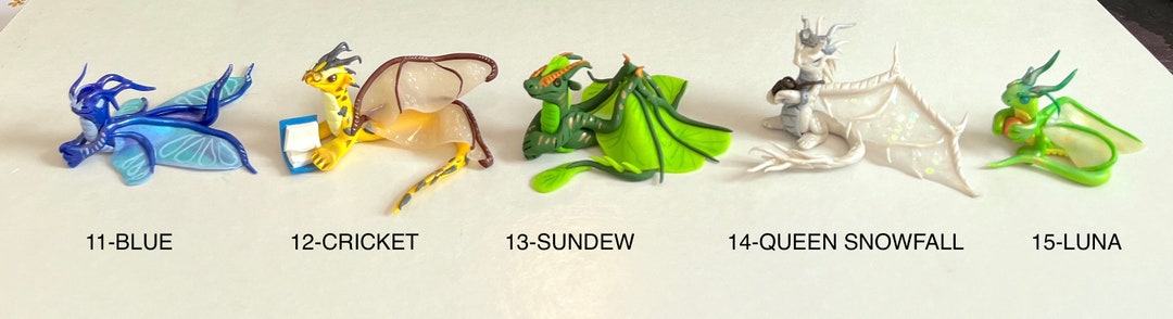 Wings of Fire DRAGONS Polymer Clay Sculptures 23 Different - Etsy