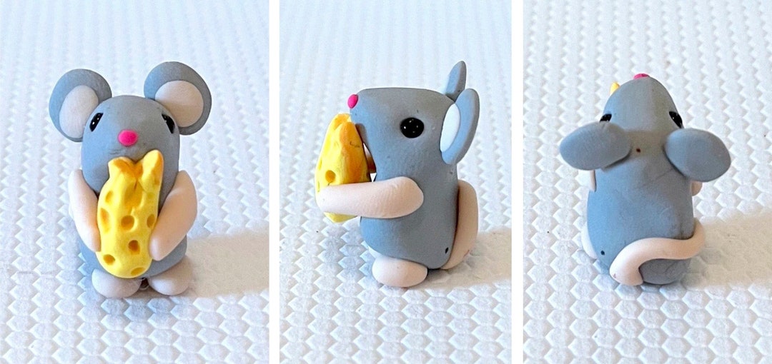 Custom Made to Order Polymer Clay Adorable Mice Chibi Miniatures With ...