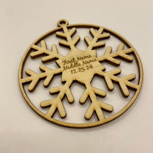 Custom Snowflake Ornament - Etsy