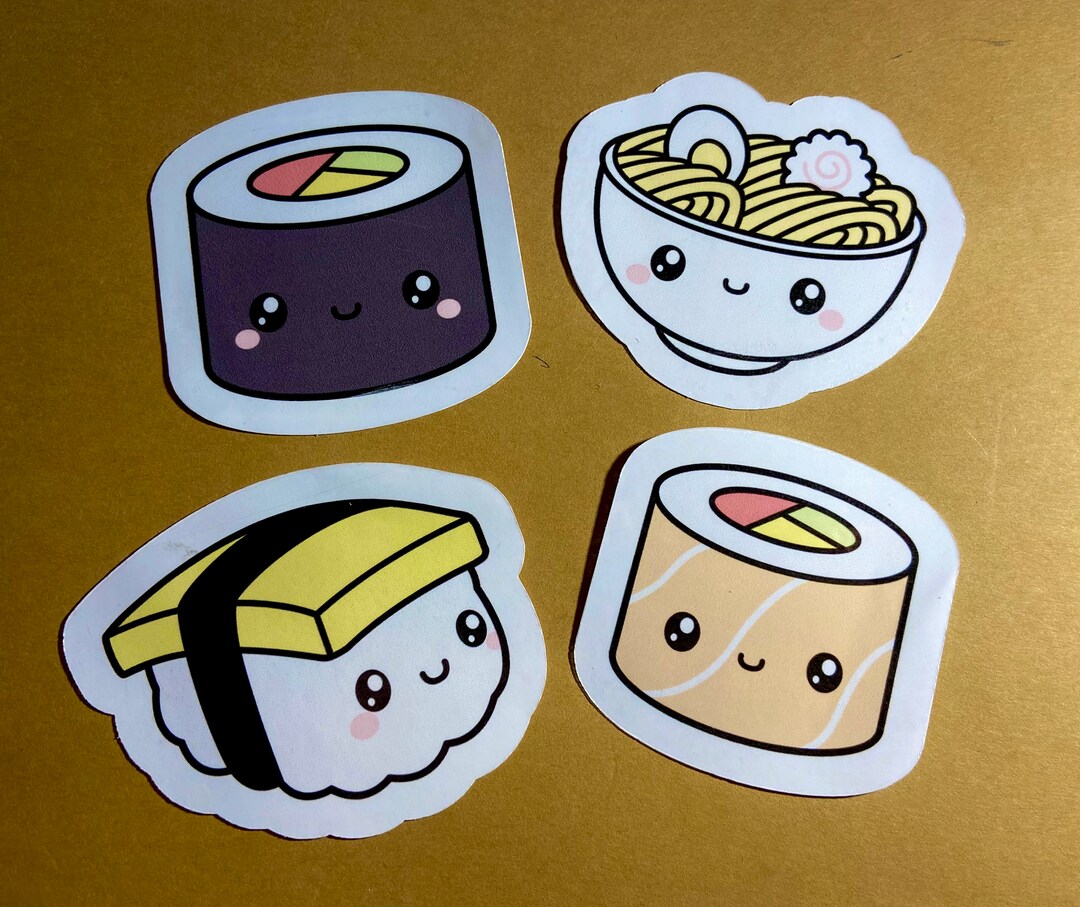 Sushi Sticker Set - Etsy