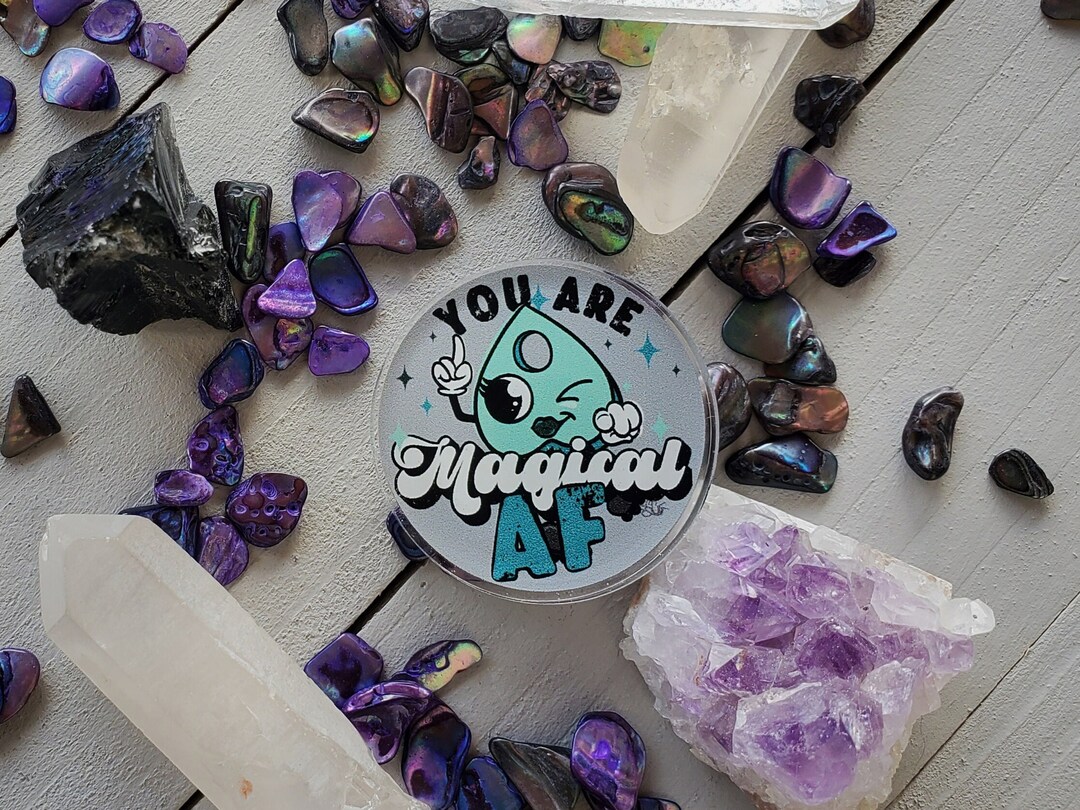 Magical AF Acrylic Lapel Pin | Sweary Affirmation Inspirational Gift ...