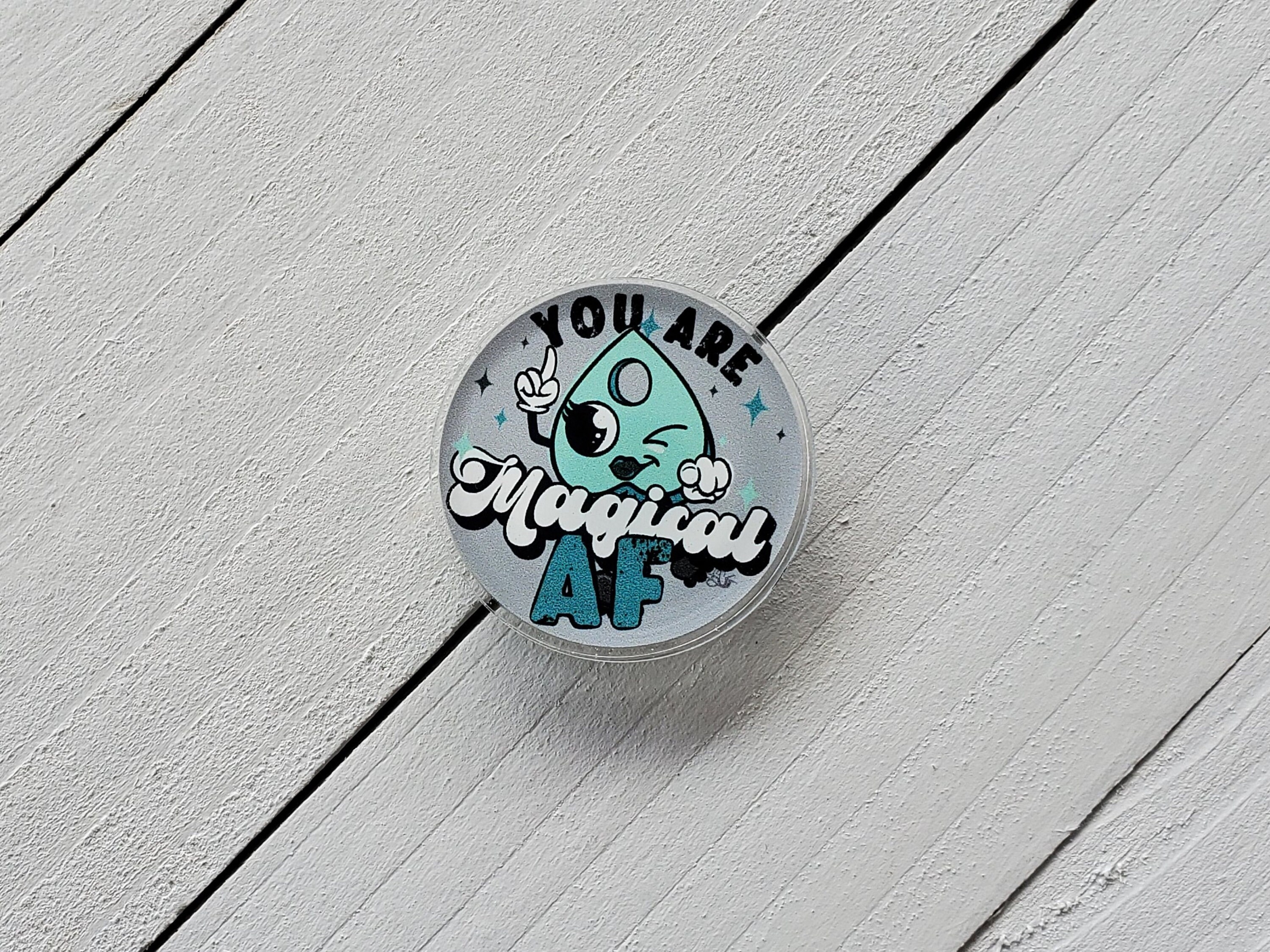 Magical AF Acrylic Lapel Pin | Sweary Affirmation Inspirational Gift ...
