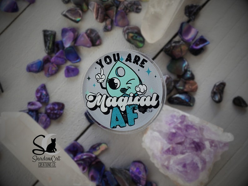 Magical AF Acrylic Lapel Pin | Sweary Affirmation Inspirational Gift ...